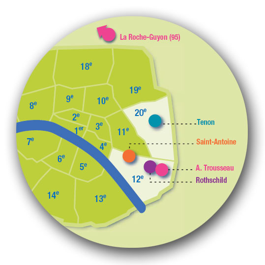 Carte du GH | Portail Internet Hôpitaux universitaires Est Parisien