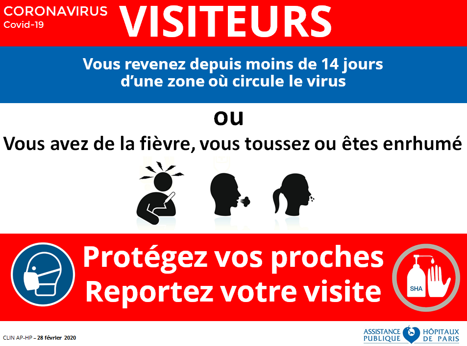 affiche coronavirus - Hôpital Trousseau AP-HP