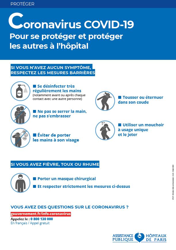 affiche_coronavirus gestes barrières - Hôpital Trousseau AP-HP