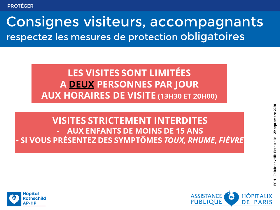 2020 07 17 Affiche 2 visiteurs -RTH -2 - Hôpital Rothschild AP-HP